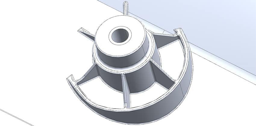 plastic parts design, plastic component design- DSW mold